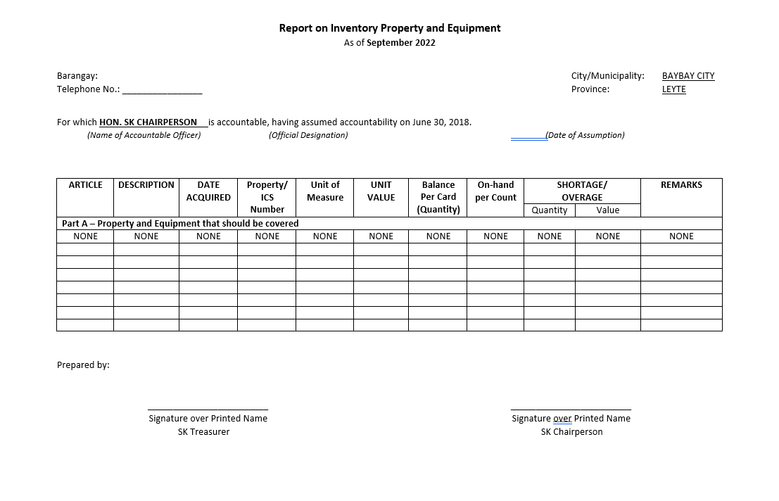 Fidelity Bond | SK Baybay City, Leyte – SK Baybay City, Leyte