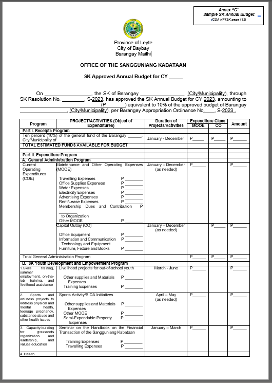 SK FULL PUBLIC DISCLOSURE FORMS | SK Baybay City, Leyte – SK Baybay ...